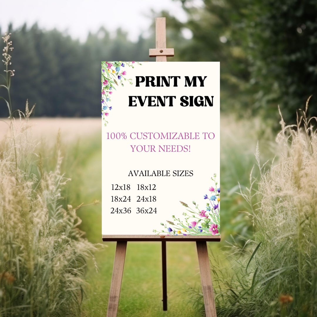 Custom Event Welcome Sign Board Printing Service, Print Your Design ...
