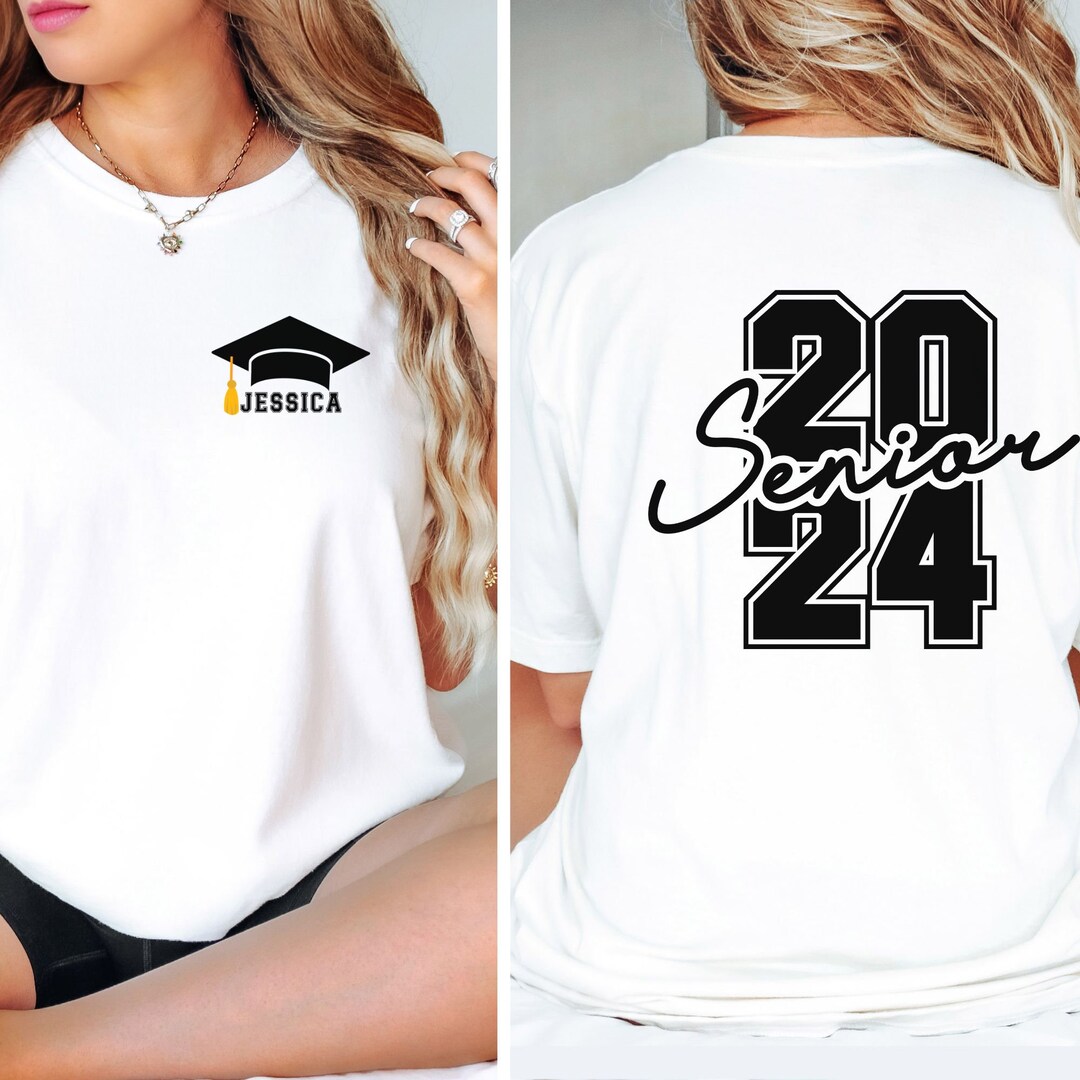 Custom Graduation Shirt, Senior 2024 T Shirt With Name, Class of 2024 ...