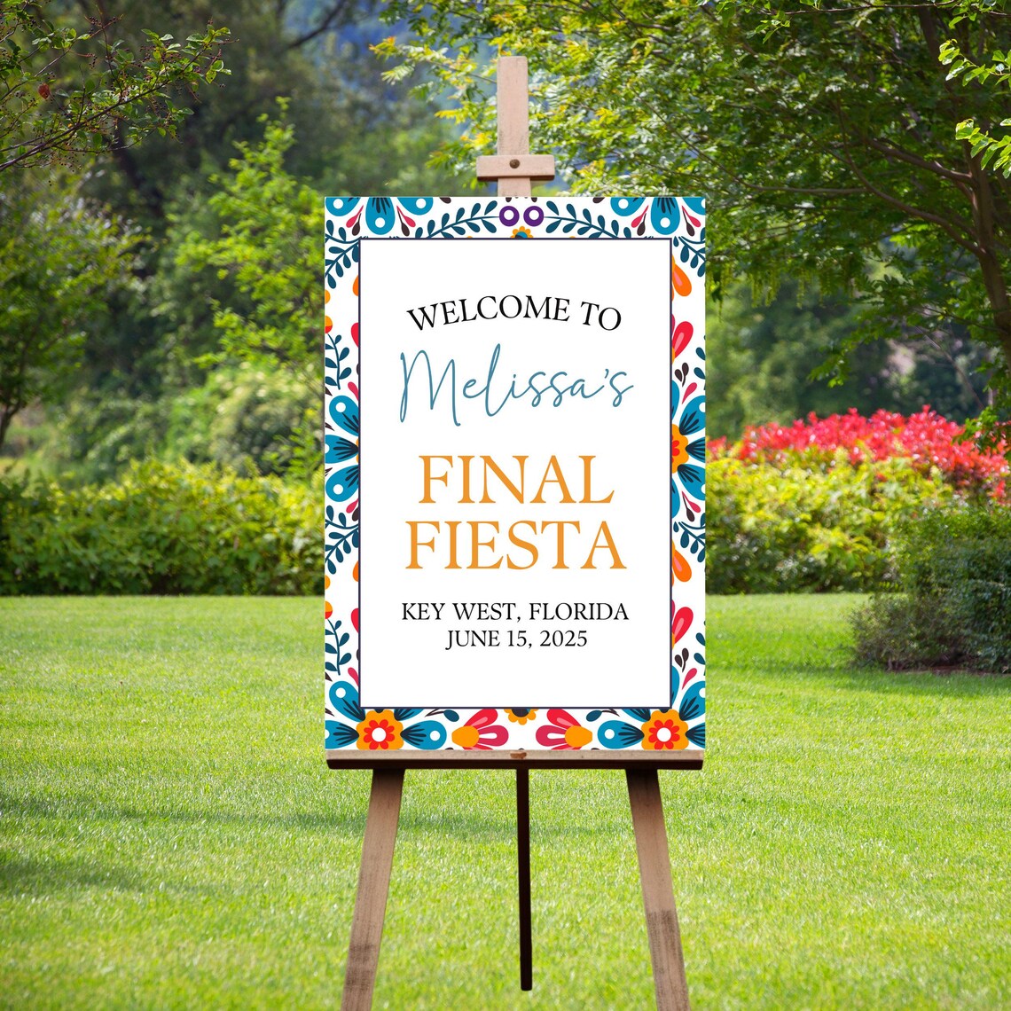 Final Fiesta Bachelorette Party Sign, Personalized Fiesta Bridal Shower ...