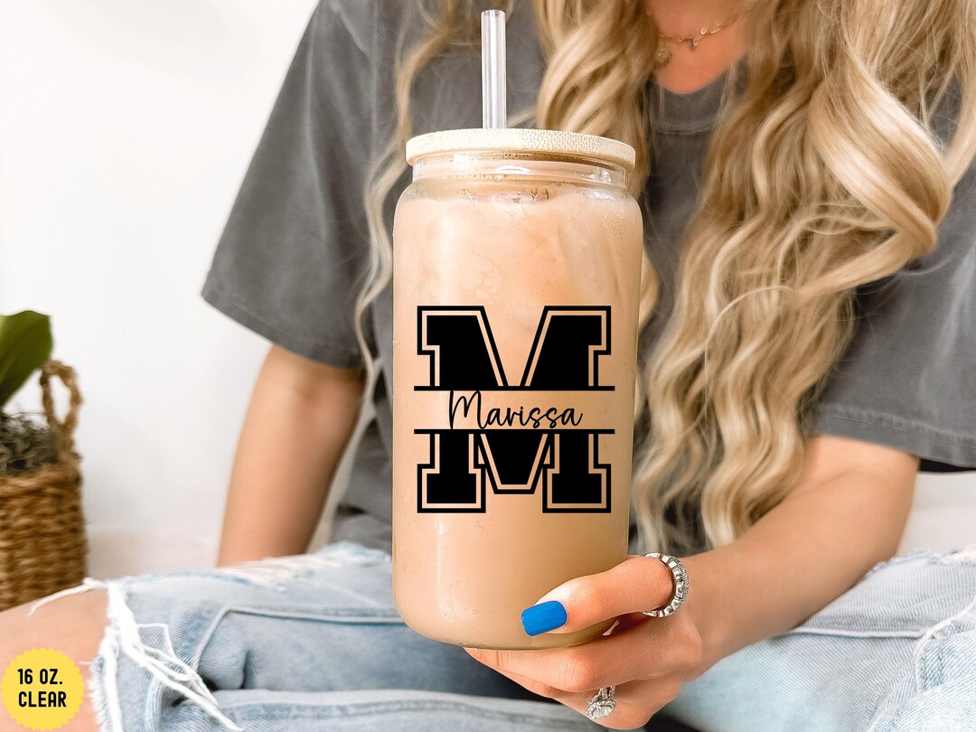 Personalized Iced Coffee Tumbler, Custom Name Travel Mug, Iced Coffee ...