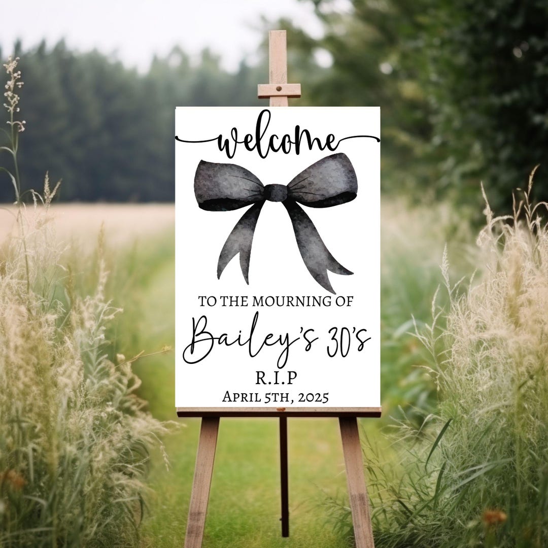 RIP Birthday Party Welcome Sign, RIP Youth, Rip to Your 20's 30's 40's ...