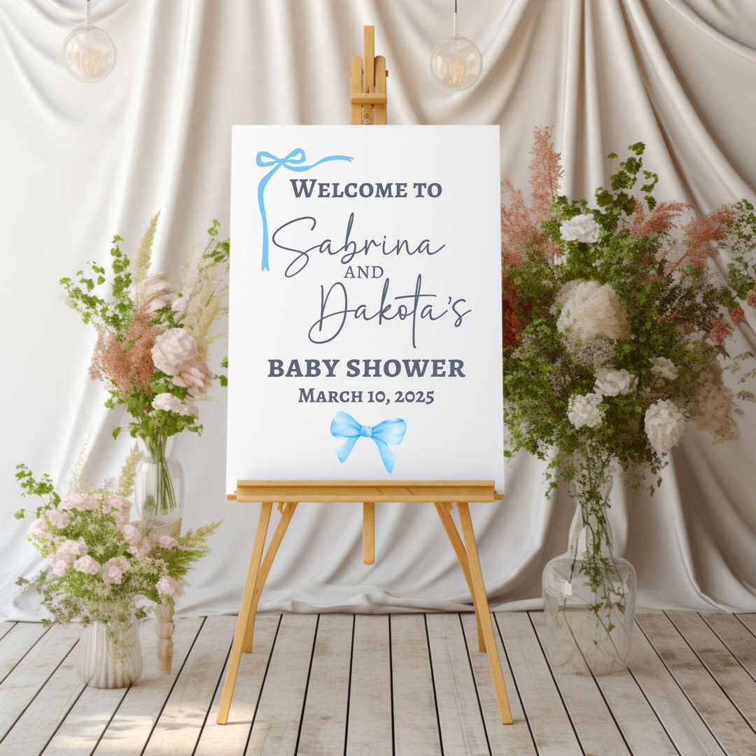 Welcome Sign for Baby Shower, Personalized Baby Shower Sign, Custom ...