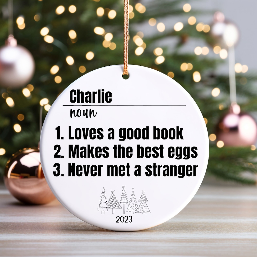 Personalized Name Definition Ornament, Personalize Name Ornament With ...