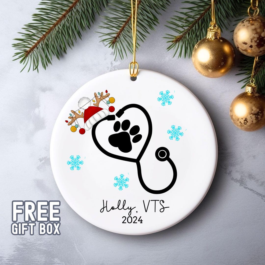 Veterinarian Personalized Gift, Vet Tech Ornament, New Veterinarian ...