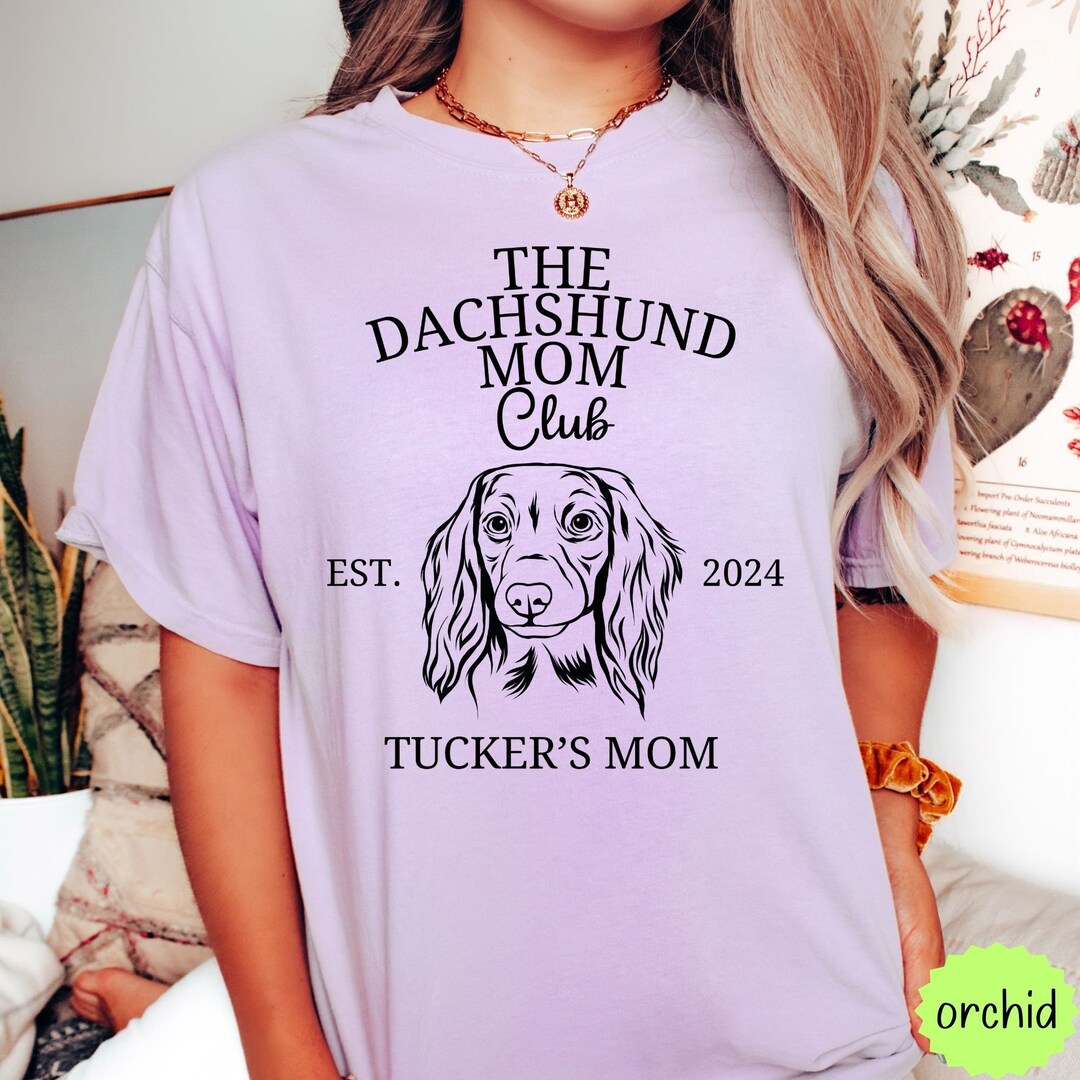 Personalized Dachshund Comfort Colors Shirt, Custom Doxie Gifts for ...