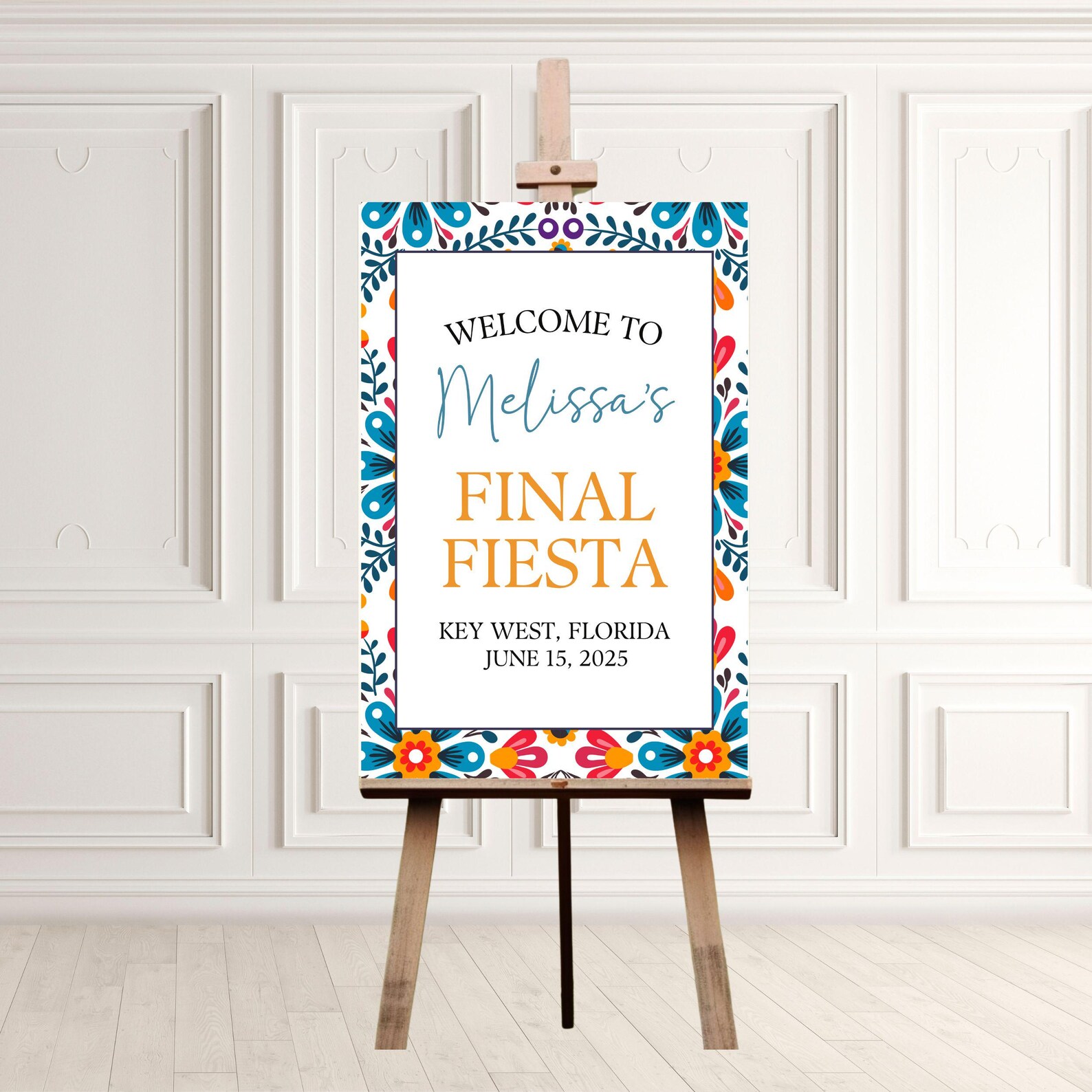 Final Fiesta Bachelorette Party Sign, Personalized Fiesta Bridal Shower ...