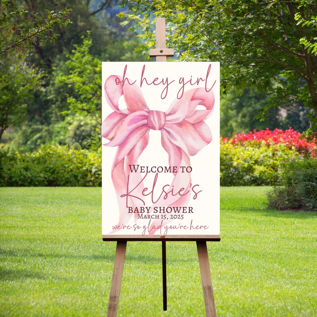Oh Hey Girl Baby Shower Welcome Sign, Boy Girl Shower Welcome Poster ...