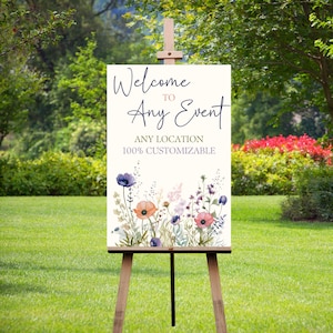 Custom Event Welcome Sign, Canvas Foam Board Birthday Sign, Baby Shower ...