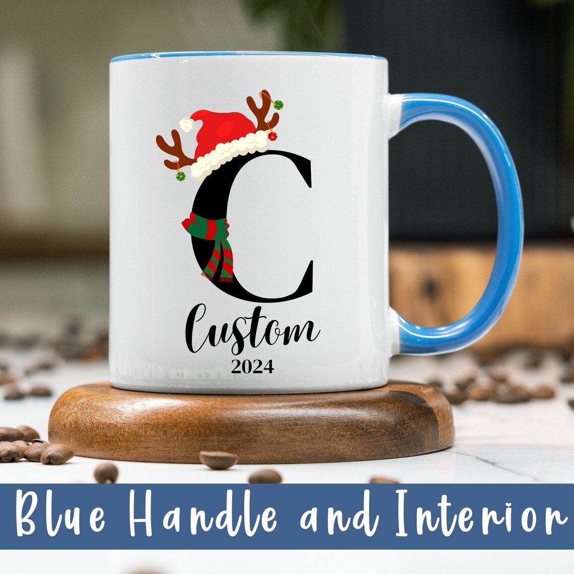 Custom Initial Hot Cocoa Mug, Personalized Hot Chocolate Mug, Custom ...