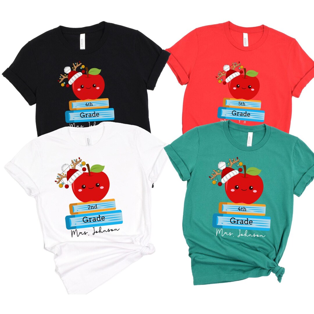 Christmas Teacher Group Shirt, Teacher Christmas Tee Shirt, Winter ...