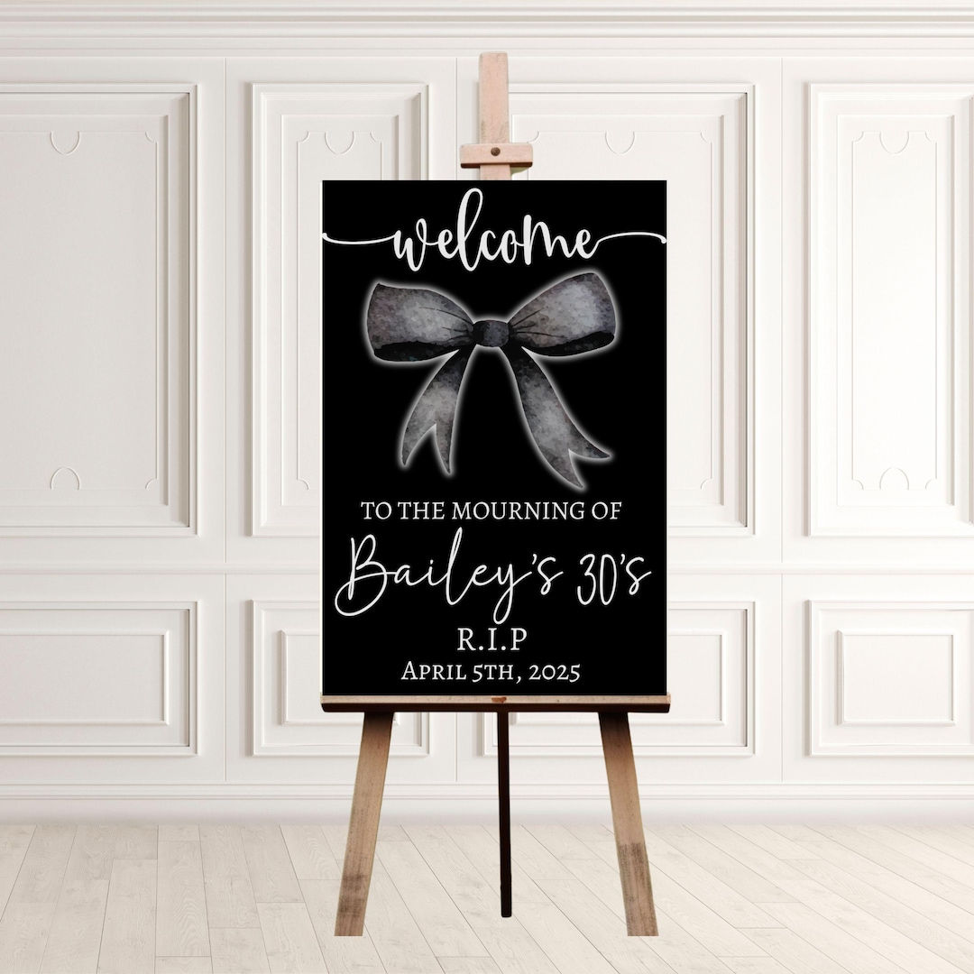 RIP Birthday Party Welcome Sign, RIP Youth, Rip to Your 20's 30's 40's ...