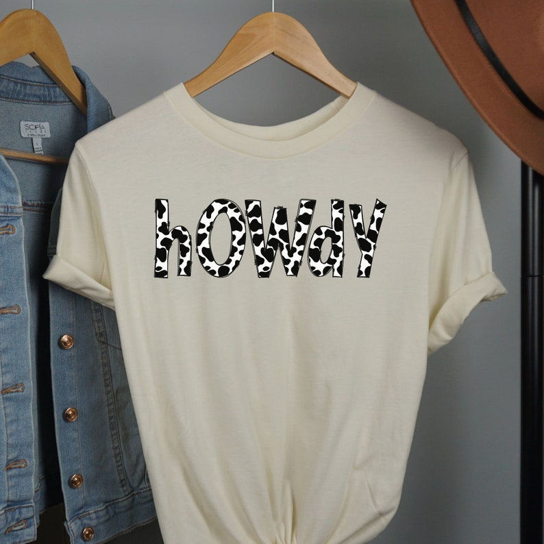 Howdy Shirt Cow Print Cowgirl Graphic T Shirt Women's - Etsy
