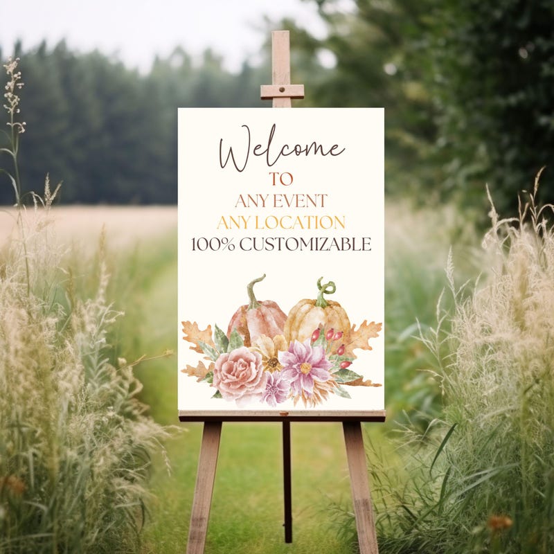 Fall Welcome Sign - Etsy