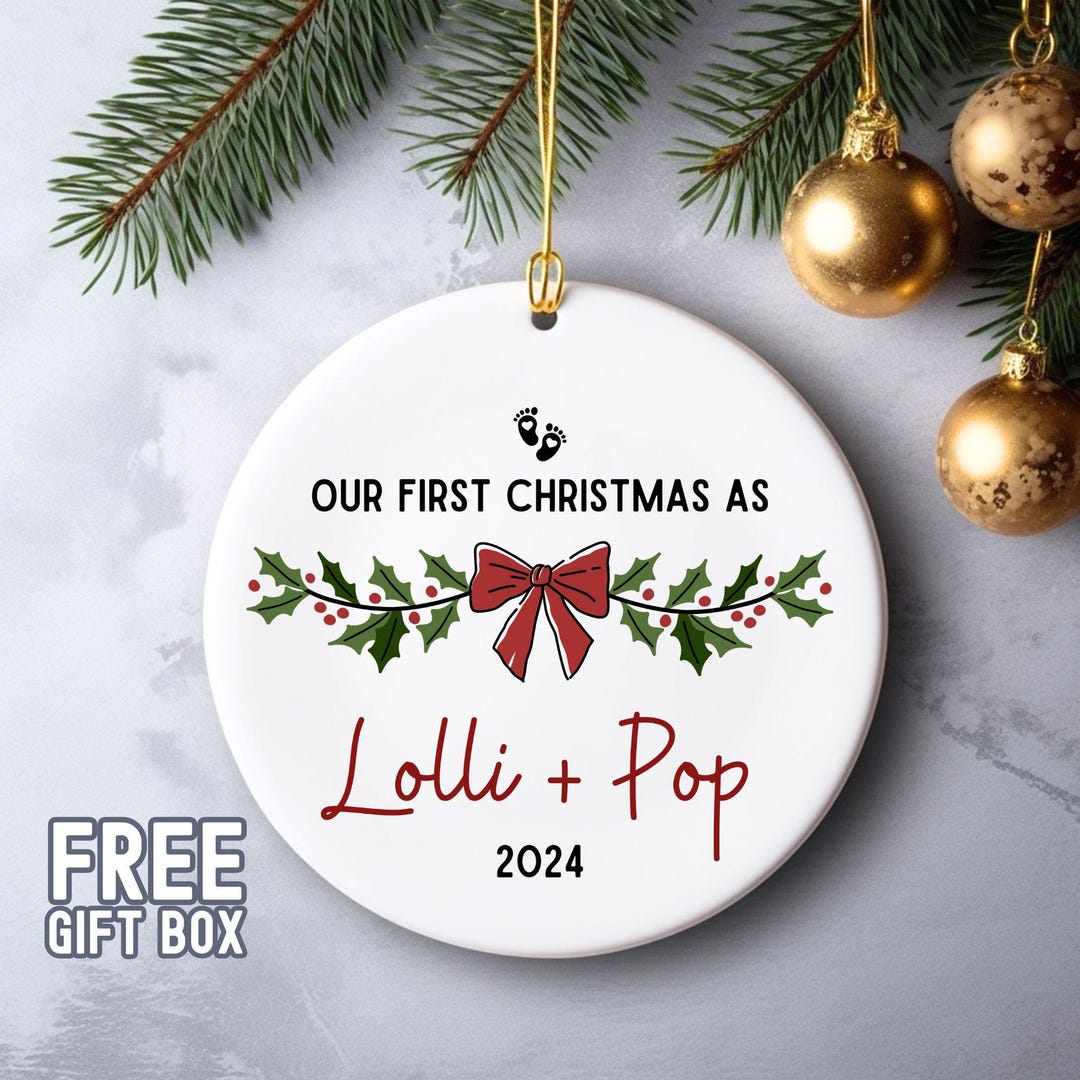 Lolli and Pop Ornament, New Parents Expecting Parents Gift, Baby ...