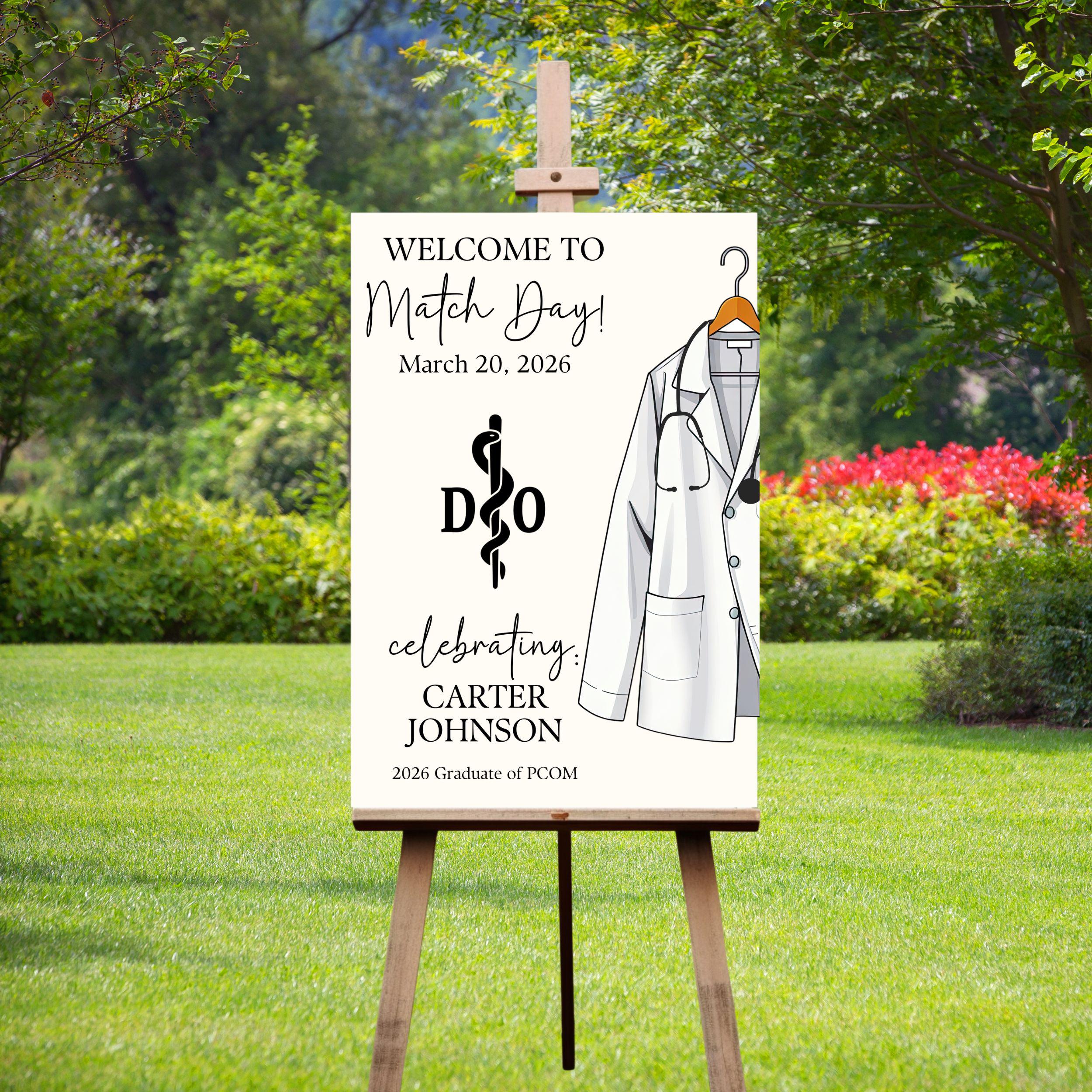 Residency Match Day Sign 2026, I Matched Decor, Medical School ...