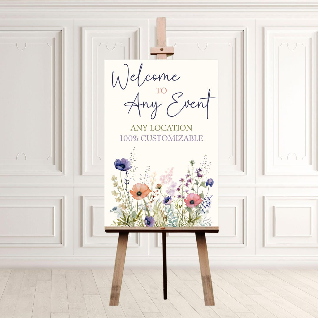 Custom Event Welcome Sign, Canvas Foam Board Birthday Sign, Baby Shower ...