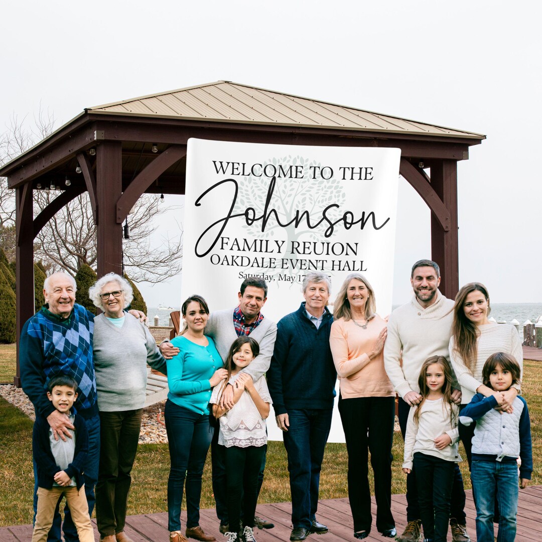 Family Reunion Welcome Sign Banner, Custom 2025 Family Reunion Entrance ...
