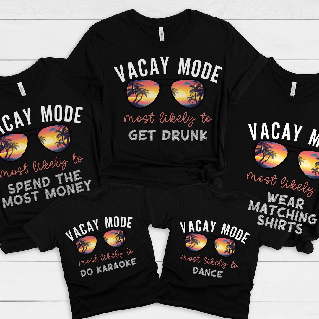 Matching Shirts for Friends Vacation, Vacay Mode Shirts for Girl Trip Vacation, Summer Vacation ...