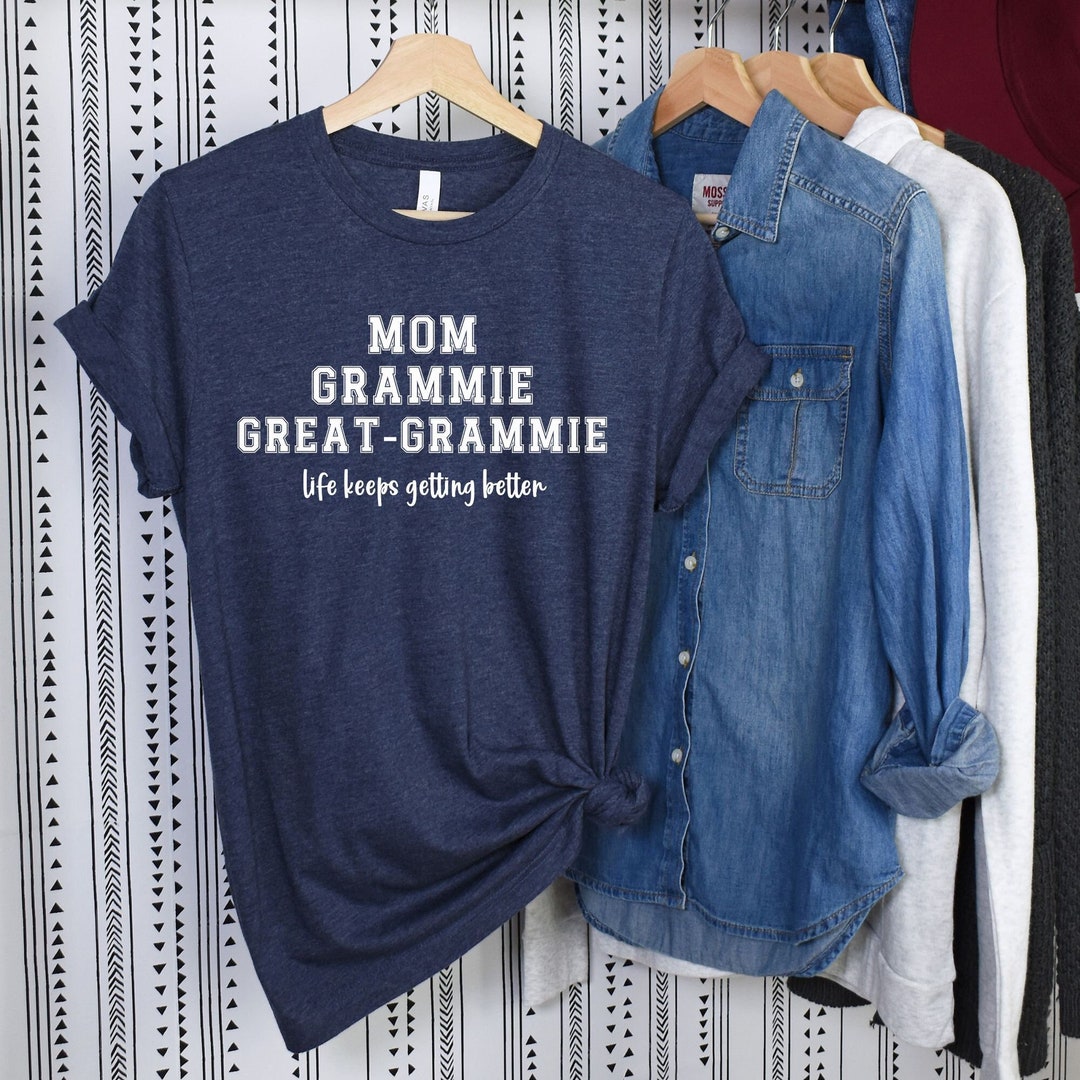 Mom Grammie Great-grammie Shirt, Pregnancy Announcement, Gift for Great ...