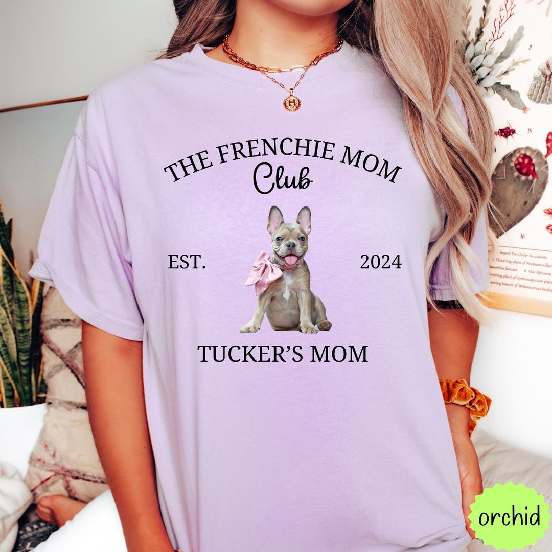 Personalized Frenchie Comfort Colors Shirt, Custom PHOTO French Bulldog ...