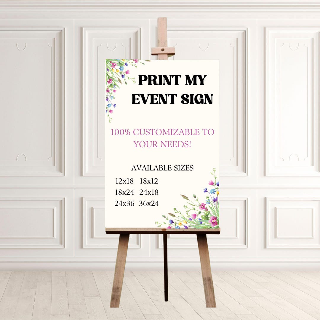 Custom Event Welcome Sign Board Printing Service, Print Your Design ...
