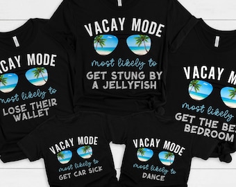 Matching Shirts for Friends Vacation, Vacay Mode Shirts for Girl Trip ...