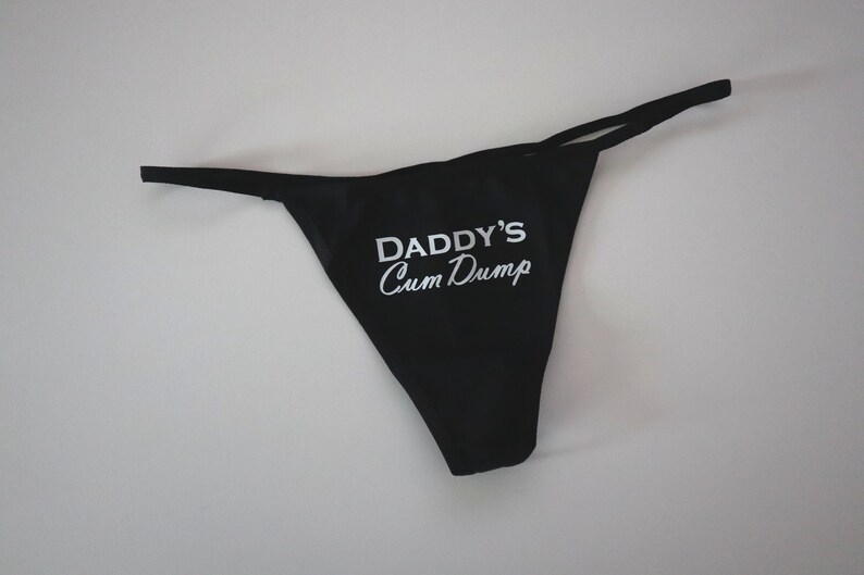 Black Kinky G String Panties Ddlg Abdl Submissive Cum Thong Etsy