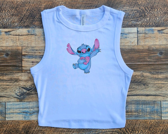 Stitch Baby Tee, Womens Stitch Crop, Girls Lilo Stitch Crop Tank, Ohana ...
