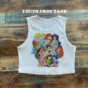 Girls Princess Crop Tank, Toddler Princesses Tank Top, Best Day Ever ...