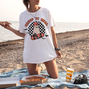 Creep It Real Crop Top, Creep Halloween Oversized Shirt, Ghost Shirt ...