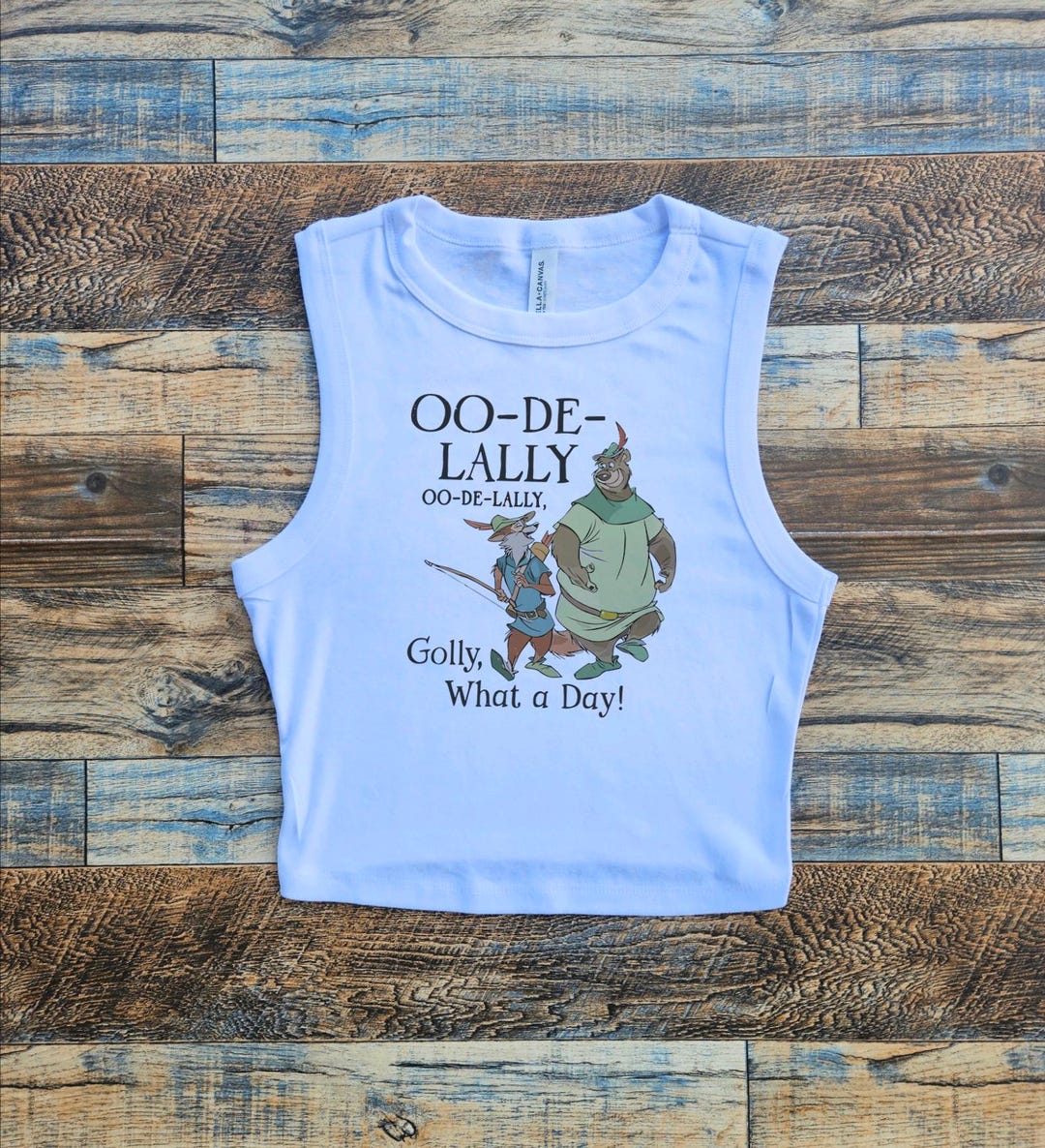 What a Day Baby Tee, Robin Oo-de-lally Crop, Funny Kids Movie RH Tank ...