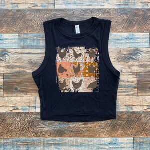 Chicken Crop Tank, Retro Chicken Coop Baby Tee, Cottagecore, Farmer ...