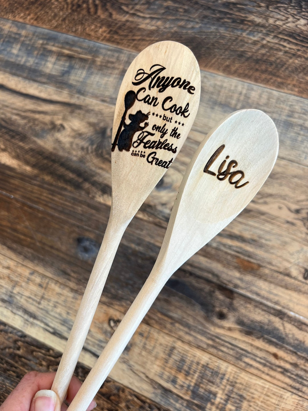 Remy Ratatouille Wooden Spoon, Disney Serving Spoon, Disney Salad Spoon ...