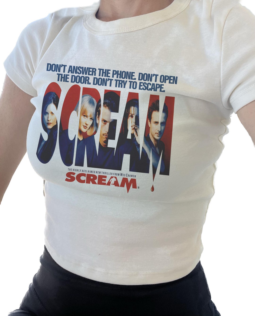 Retro Scream Crop Tank Scream Baby Tee Tshirt Scream - Etsy Canada