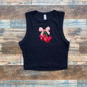 Disney Coquette Baby Tee, Cherry Mickey Bow Crop, Minnie Girlie Y2k ...