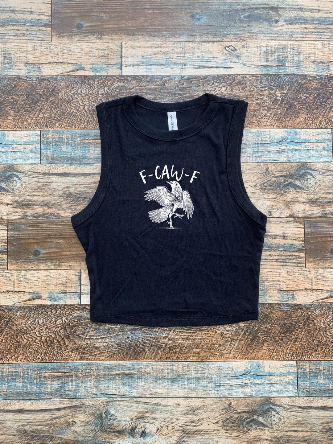 F Caw Crow Baby Tee, F off Bird Print Crop, F Word Y2k Tee, Raven Girls ...