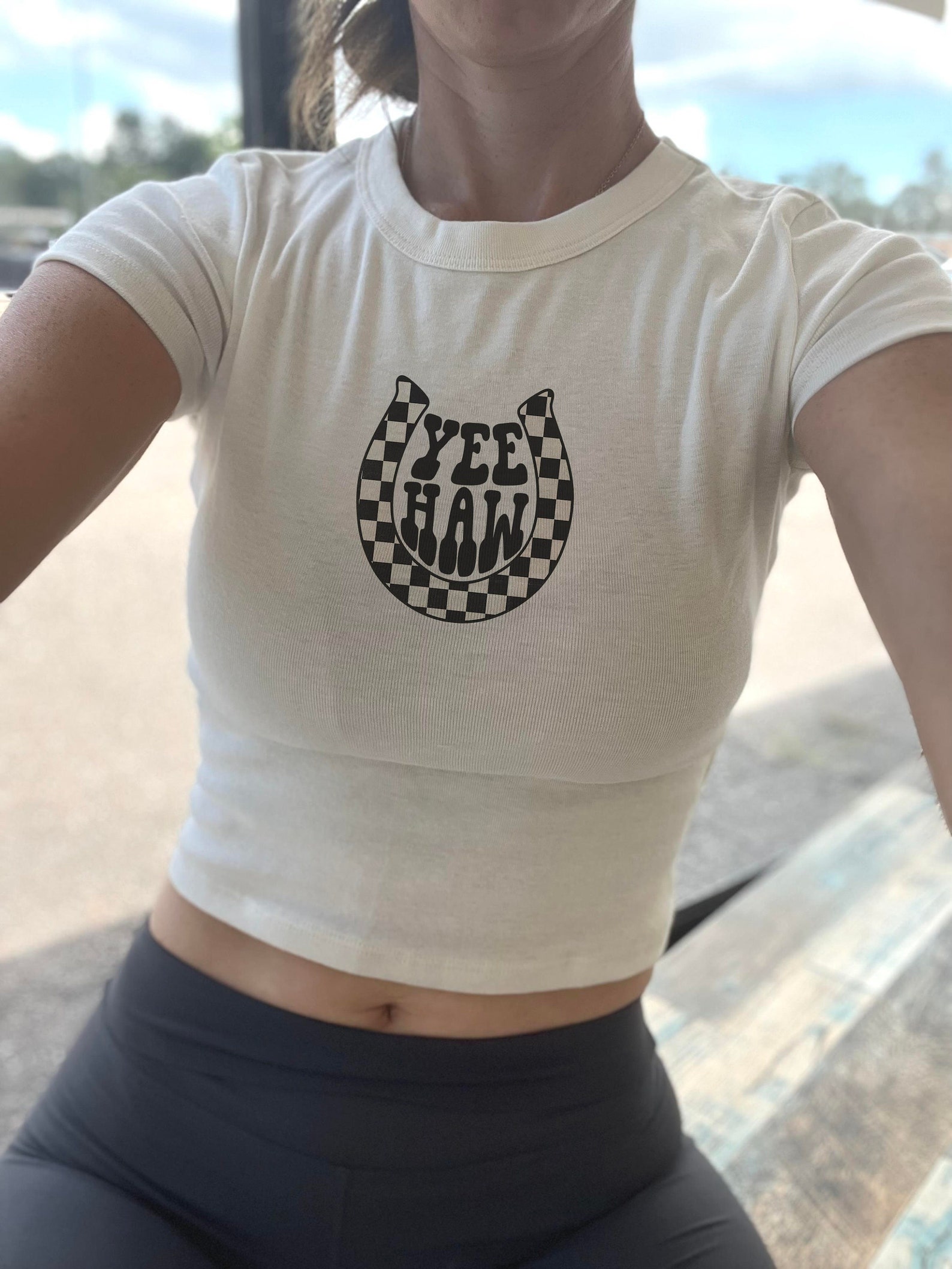 Country Amigos Crop Tank, Horseshow Yee Baby Tee, Concert Haw Crop ...