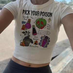 Pick Poison Villain Crop Tank, Kuzco Llama, Evil Queen Baby Tee ...