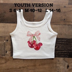 Disney Coquette Baby Tee, Cherry Mickey Bow Crop, Minnie Girlie Y2k ...