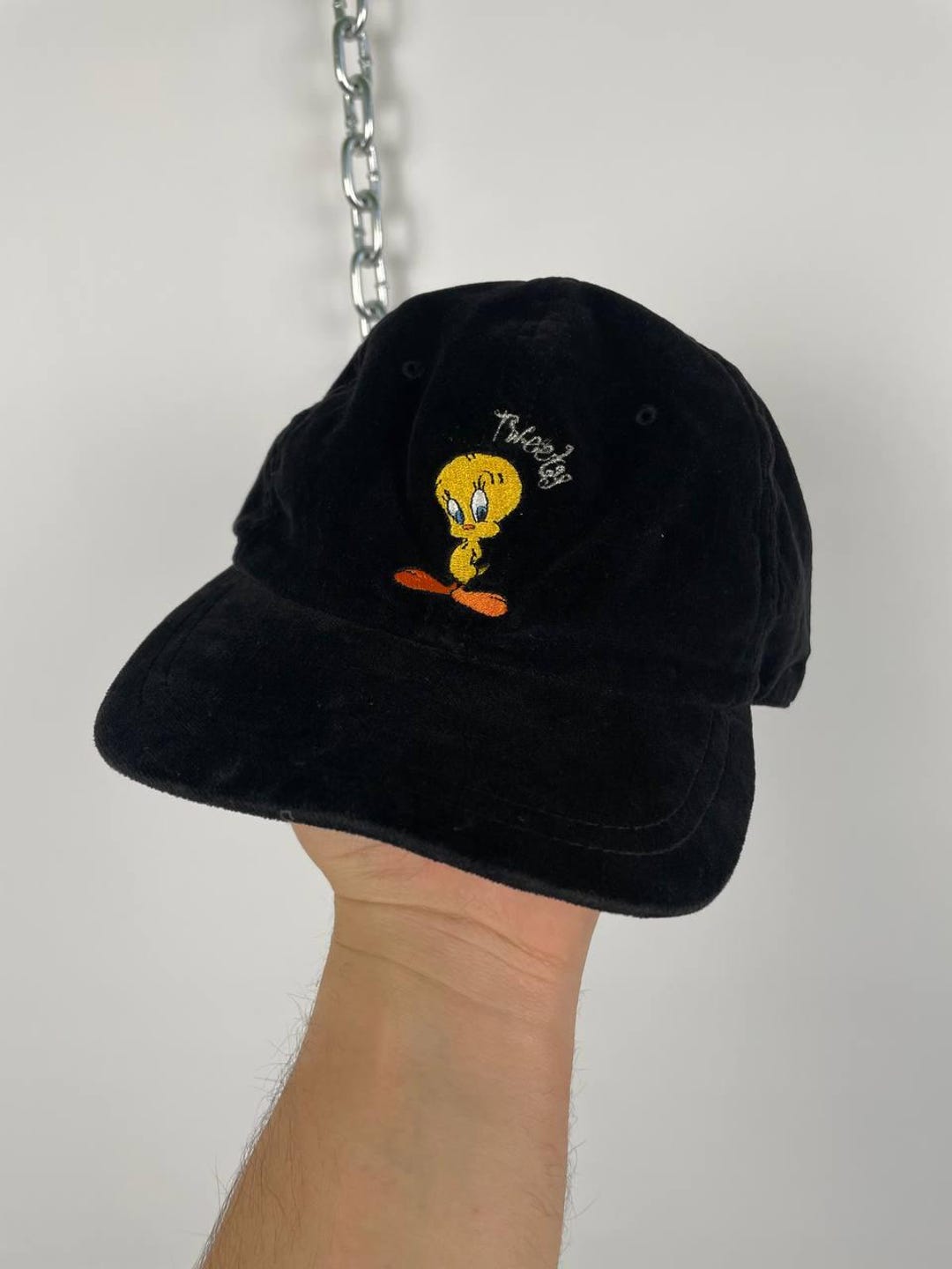 Tweety Bird Warner Bros Store Vintage 90s Adults Men's Velor Cap Hats ...