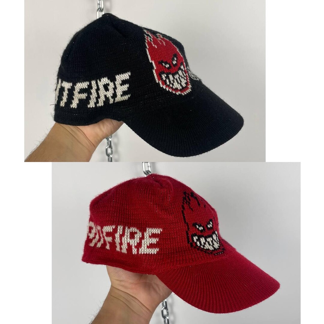 Spitfire Wheel Skateboard Vintage Rare USA Winter Hat Cap Wool One Size ...