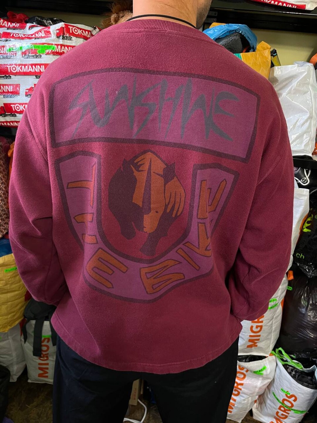 The Bike Sunshine Rhino Mens Vintage Oversized Sweatshirt Size M - Etsy