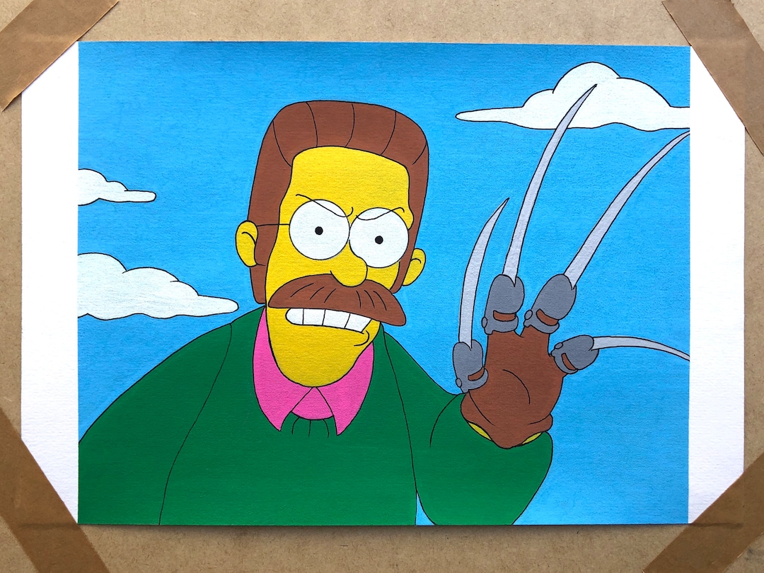 The Simpsons Ned Flanders Nightmare on Elm Street Freddy Kreuger ...