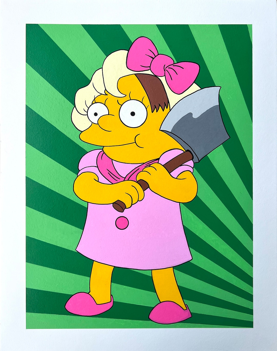 The Simpsons Martin in a Dress Lizzie Borden Acrylic Painting 12x16 - Etsy