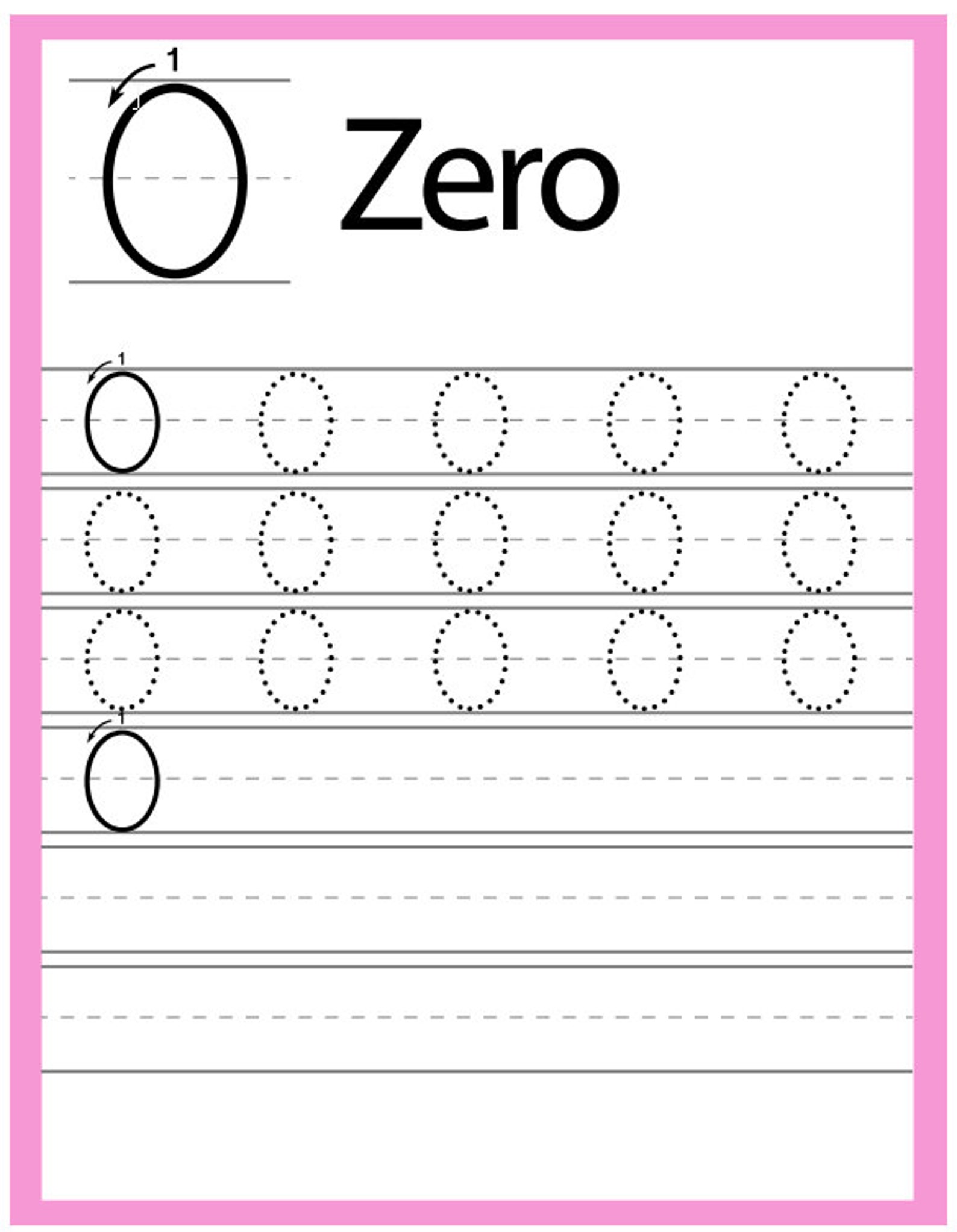 10 Number Tracing Worksheets, Traceable Numbers, Preschool Worksheets ...