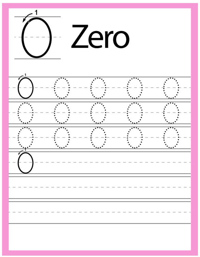 10 Number Tracing Worksheets, Traceable Numbers, Preschool Worksheets ...