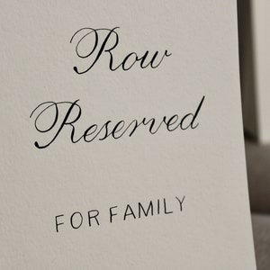 Reserved Row Table Tents in Handwritten Calligraphy - Etsy