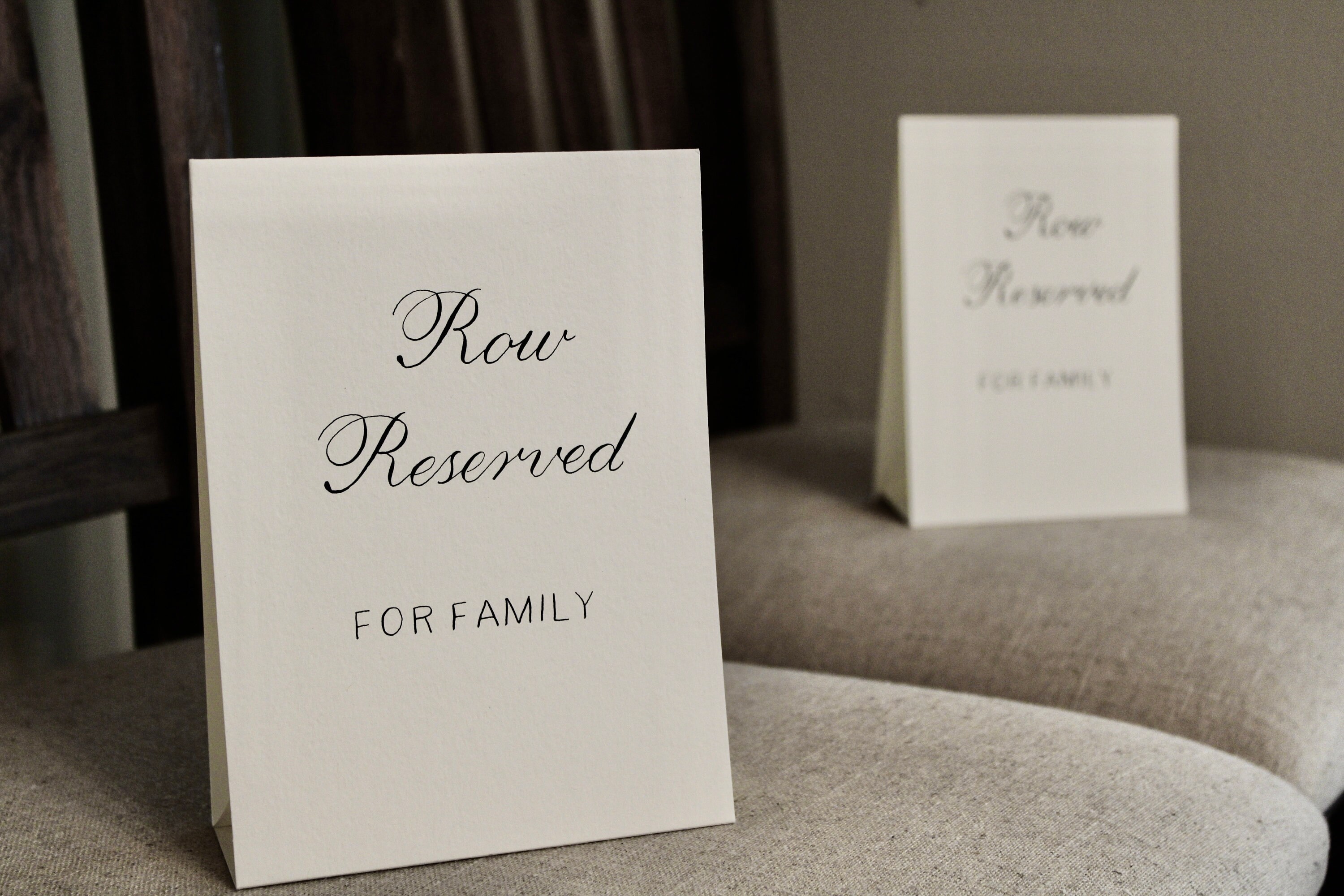 Reserved Row Table Tents in Handwritten Calligraphy - Etsy