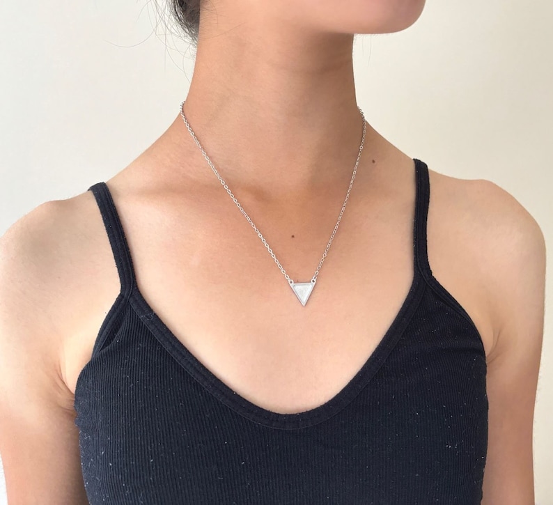 Triangle Necklace - Etsy