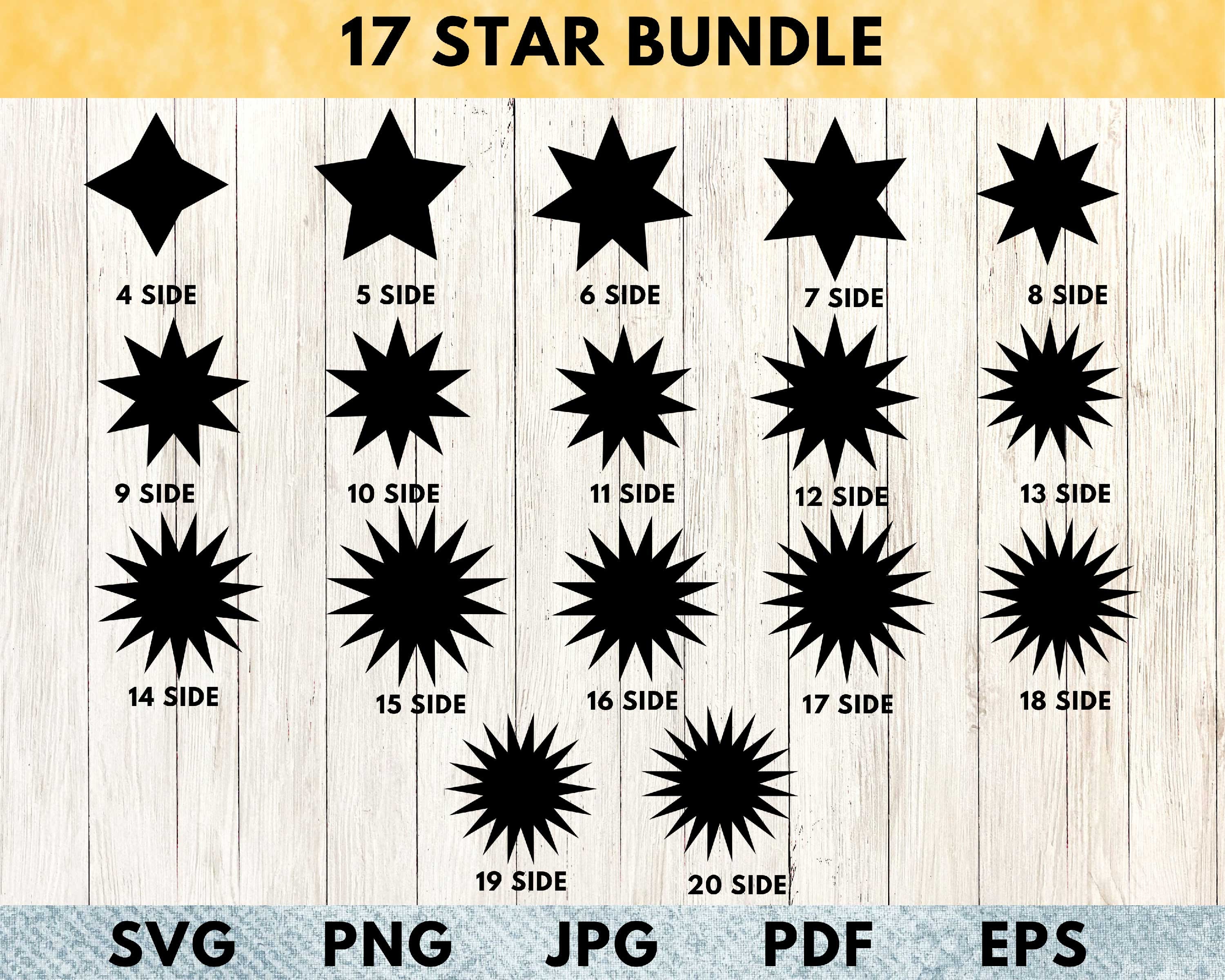 17 Star Svg Bundle Star Cut Files Star Clipart Star Cut - Etsy